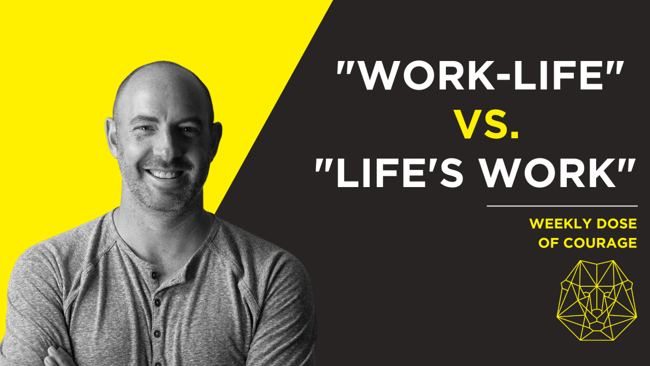"Work-Life" vs "Life's Work" - Ryan Berman